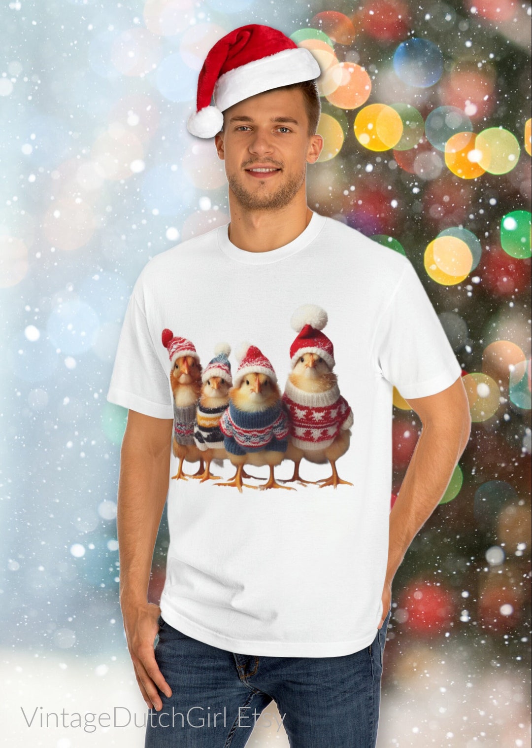 Christmas Chicks Love Me T Shirt, Festive Christmas Chickens Unisex ...