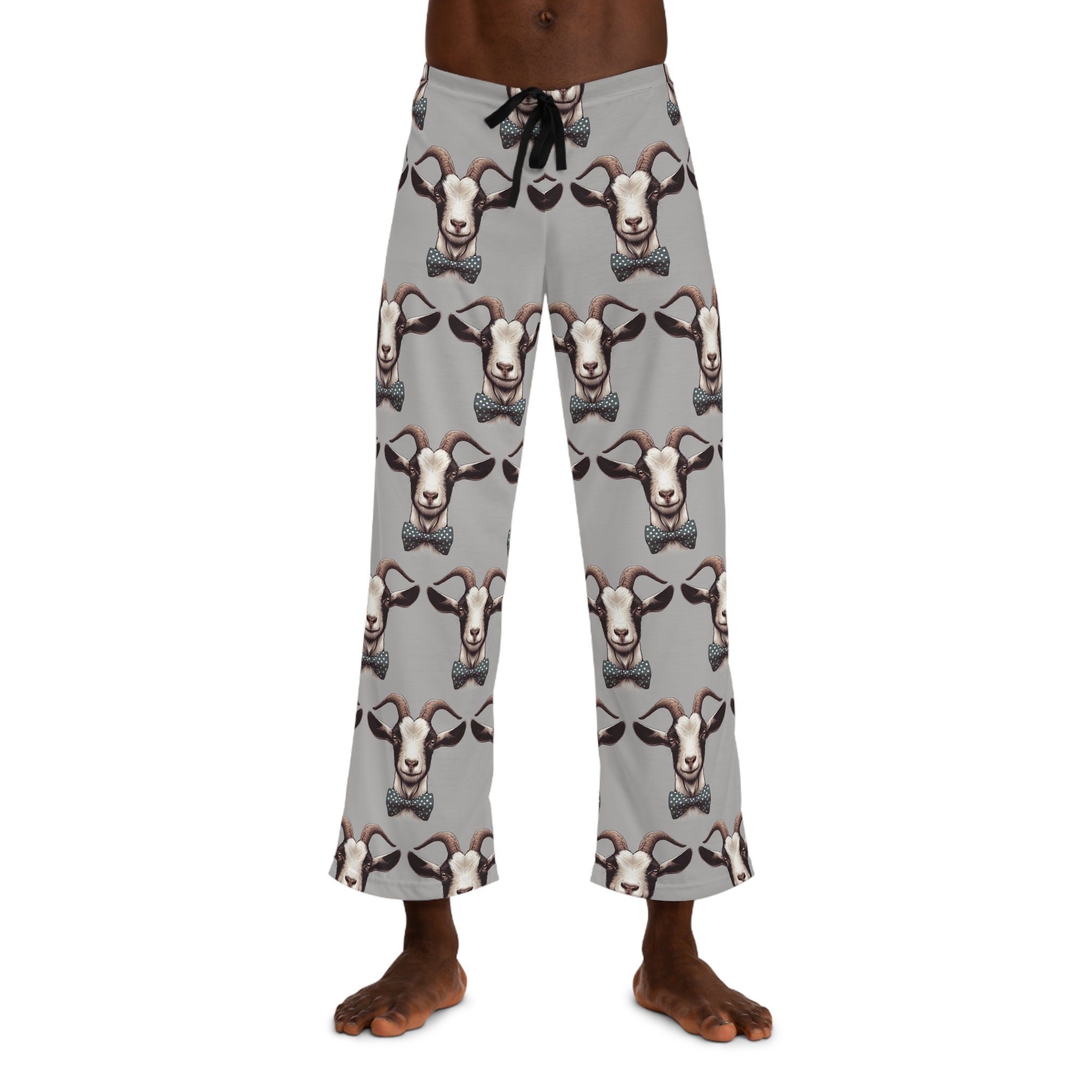 Goat Papa Men's Pajama Pants Bowtie Goat Print Comfy Pj - Etsy