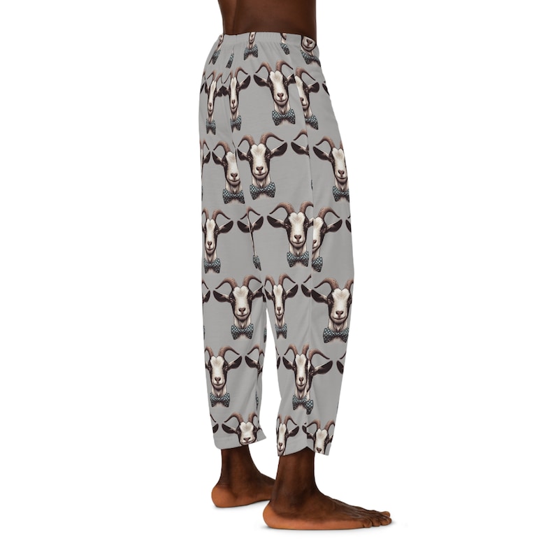 Goat Papa Men's Pajama Pants, Bowtie Goat Print Comfy Pj Clothes ...
