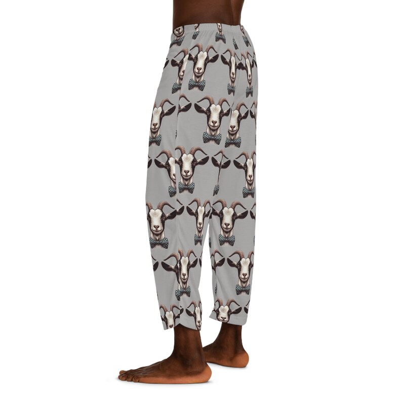 Goat Papa Men's Pajama Pants, Bowtie Goat Print Comfy Pj Clothes ...