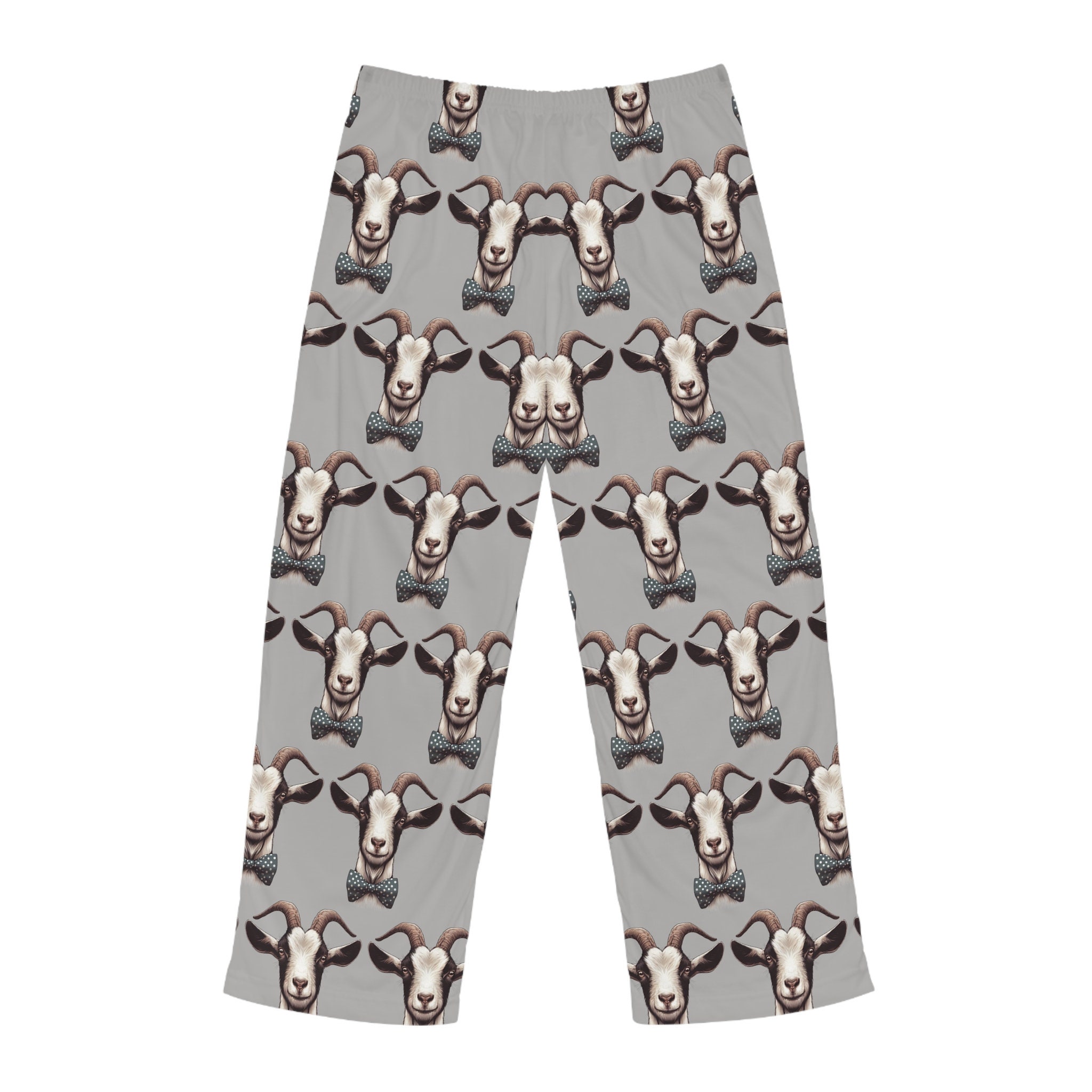 Goat Papa Men's Pajama Pants, Bowtie Goat Print Comfy Pj Clothes ...