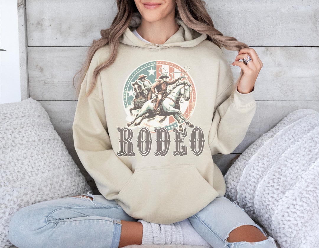 Rodeo Hoody Unisex Sweatshirt Hoodie Western Faded Print - Etsy