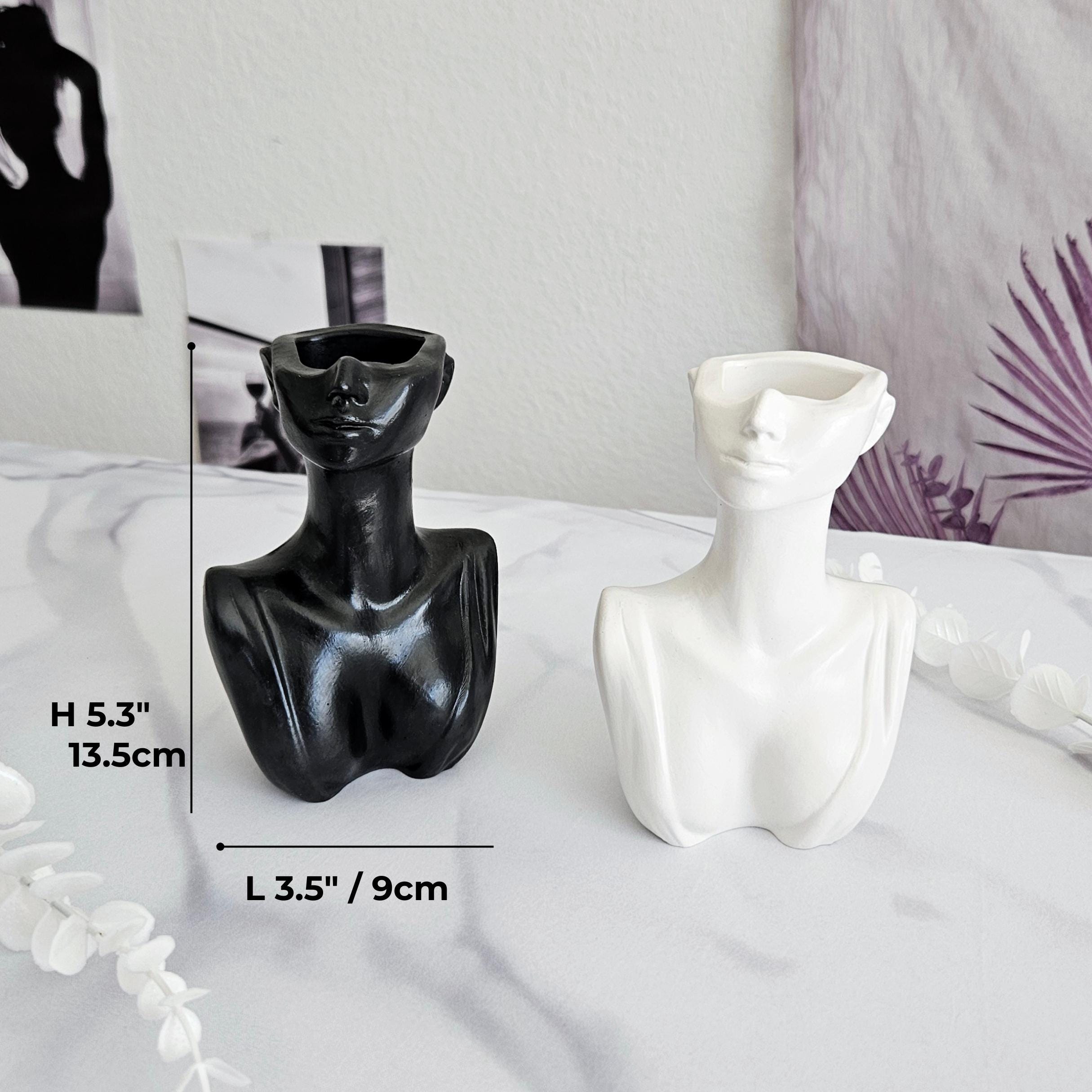 Black Vase Woman Vase Woman Bust Vase Woman Body Vase Woman Face Vase ...