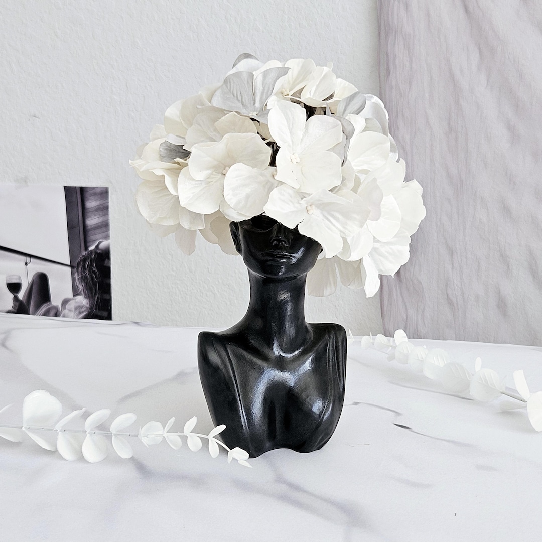 Black Vase Woman Vase Woman Bust Vase Woman Body Vase Woman Face Vase ...