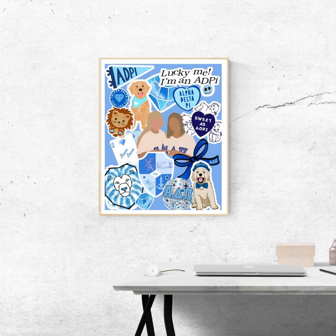 Alpha Delta Pi Sorority Wall Art – Adpi Digital Download Print – Big ...