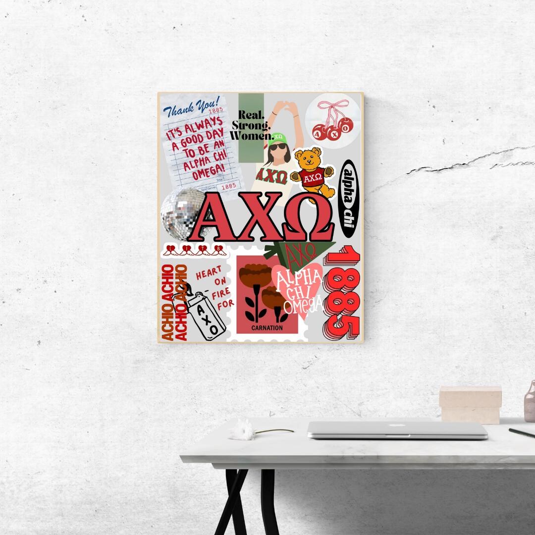 Alpha Chi Omega Poster – AXO Achio Sorority Wall Art, Big Little Gift ...