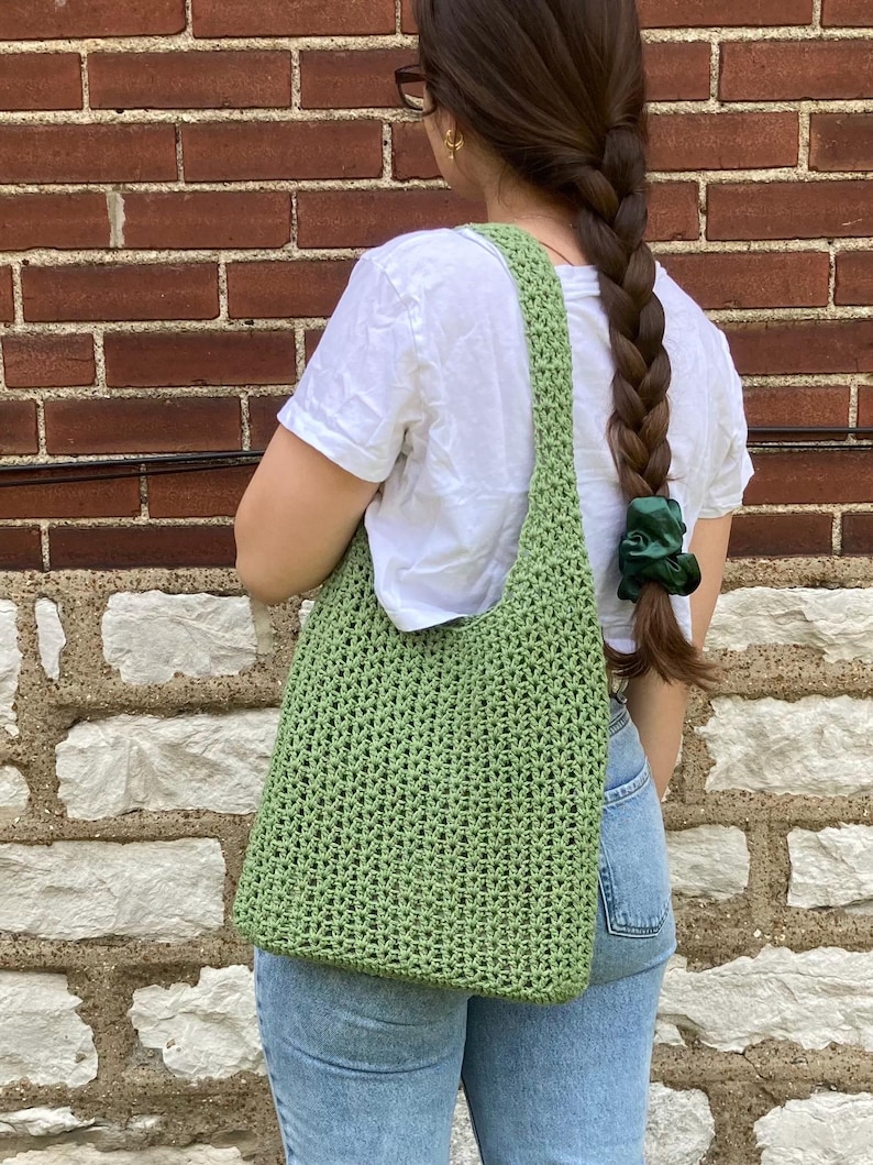 Light Blue Mesh Beach Tote Bag | Colorful Handmade Shoulder Purse ...