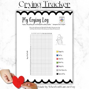 My Crying Log and Tracker Printable - Etsy