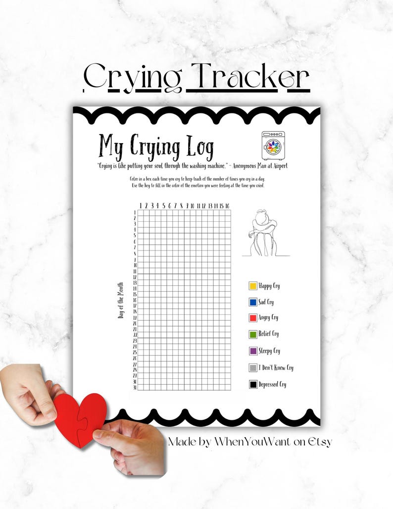 My Crying Log and Tracker Printable - Etsy