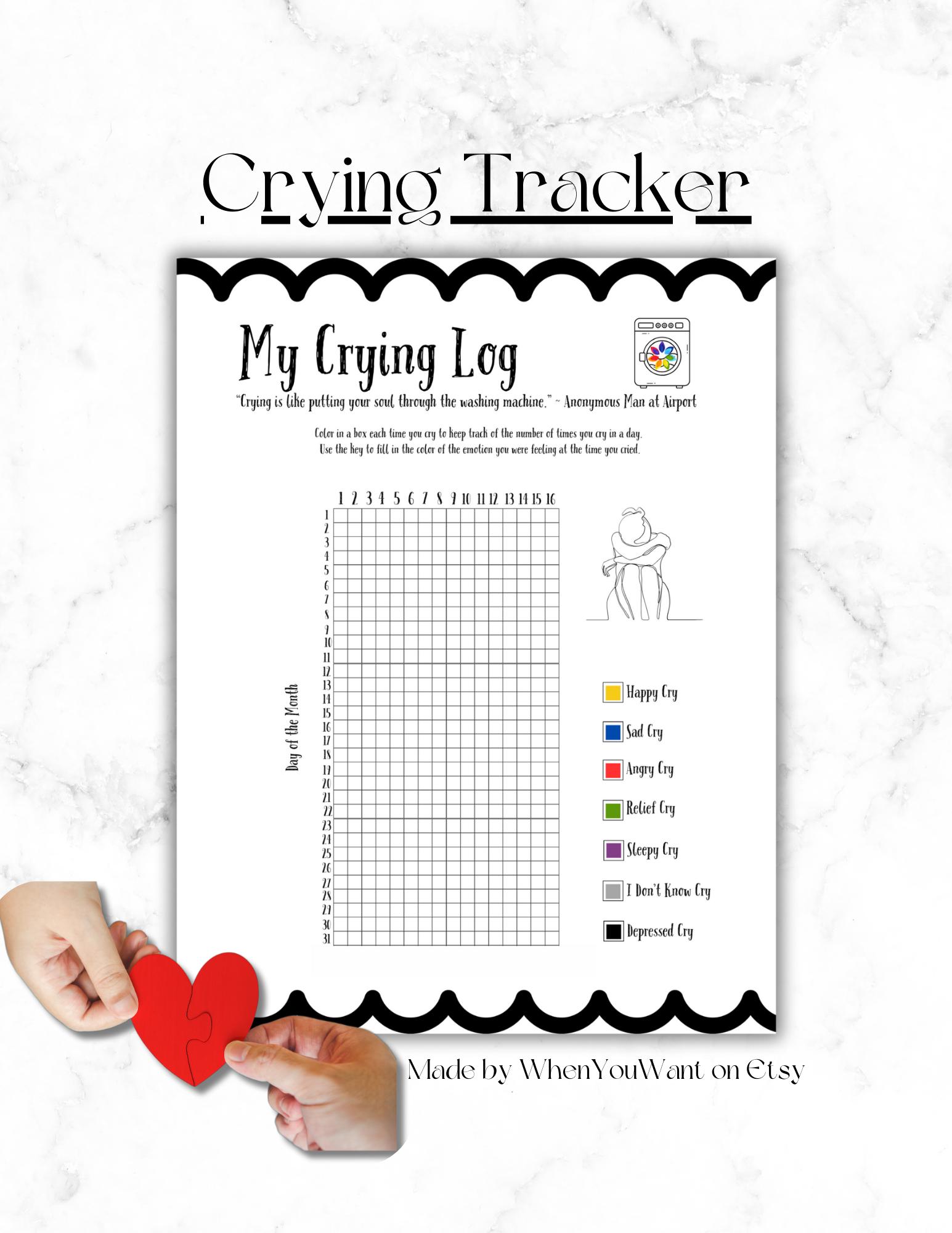 My Crying Log and Tracker Printable - Etsy