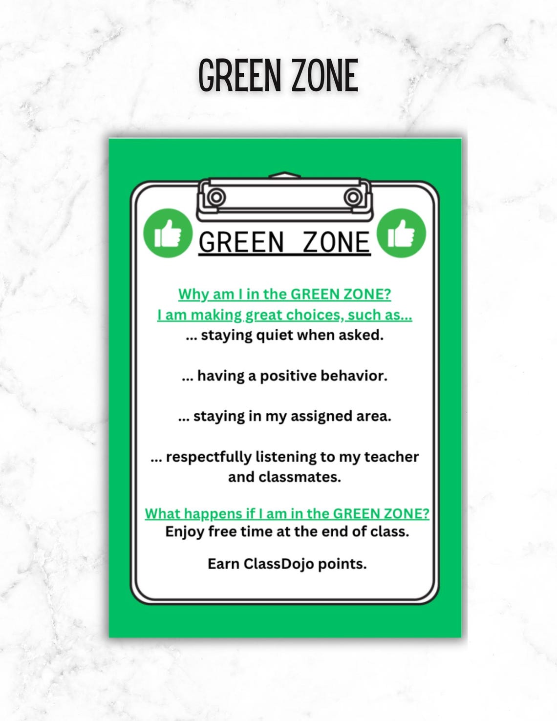 Elementary Classroom Stop Light Behavior Chart Incentive Posters Red ...