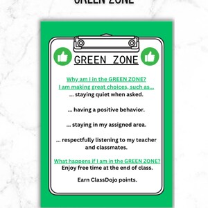 Elementary Classroom Stop Light Behavior Chart Incentive Posters Red ...