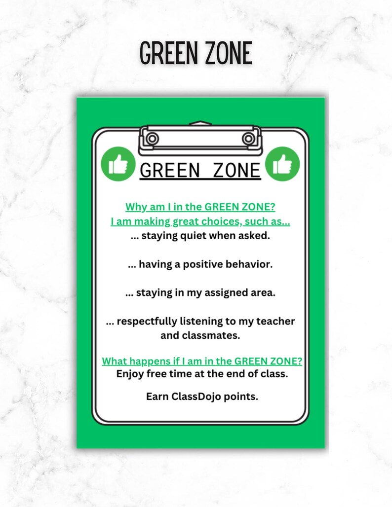 Elementary Classroom Stop Light Behavior Chart Incentive Posters Red ...