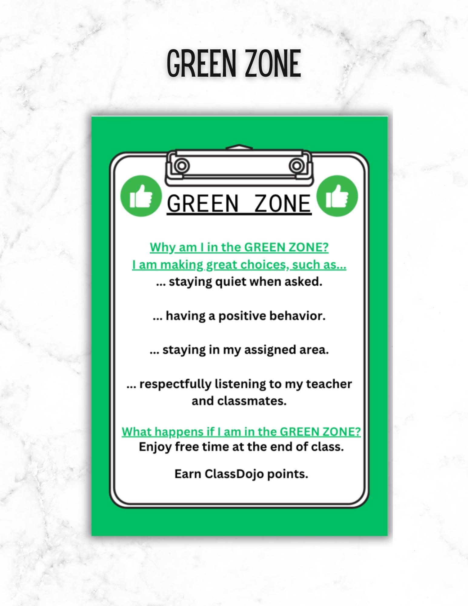 Elementary Classroom Stop Light Behavior Chart Incentive Posters Red ...