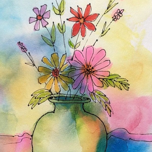 Line and Wash Art - Etsy