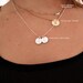 Initial Disc Necklace - Two Discs - 925 Sterling Silver - Etsy