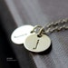 Initial Disc Necklace - Two Discs - 925 Sterling Silver - Etsy