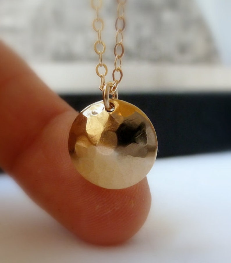 Disc Necklace - 14K Goldfilled - "soleil" Necklace....... - Etsy