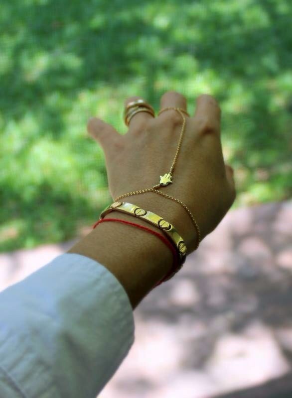 Hamsa Hand Chain 14K Goldfilled and Silver Hamsa Bracelet | Etsy