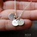 Initial Disc Necklace - Two Discs - 925 Sterling Silver - Etsy