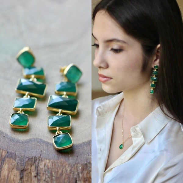 Long Dangle Earrings - Etsy