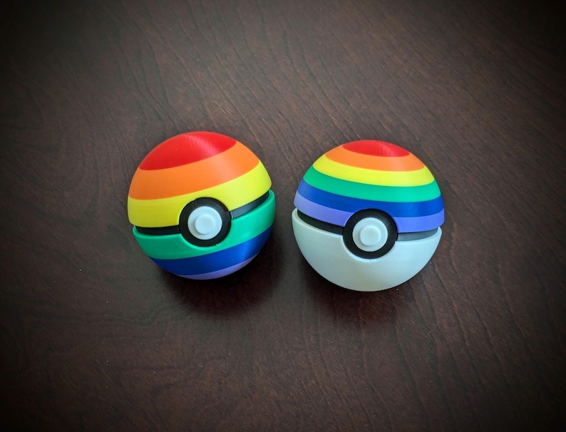 Rainbow Pokeball - Cosplay Prop or Display - Etsy