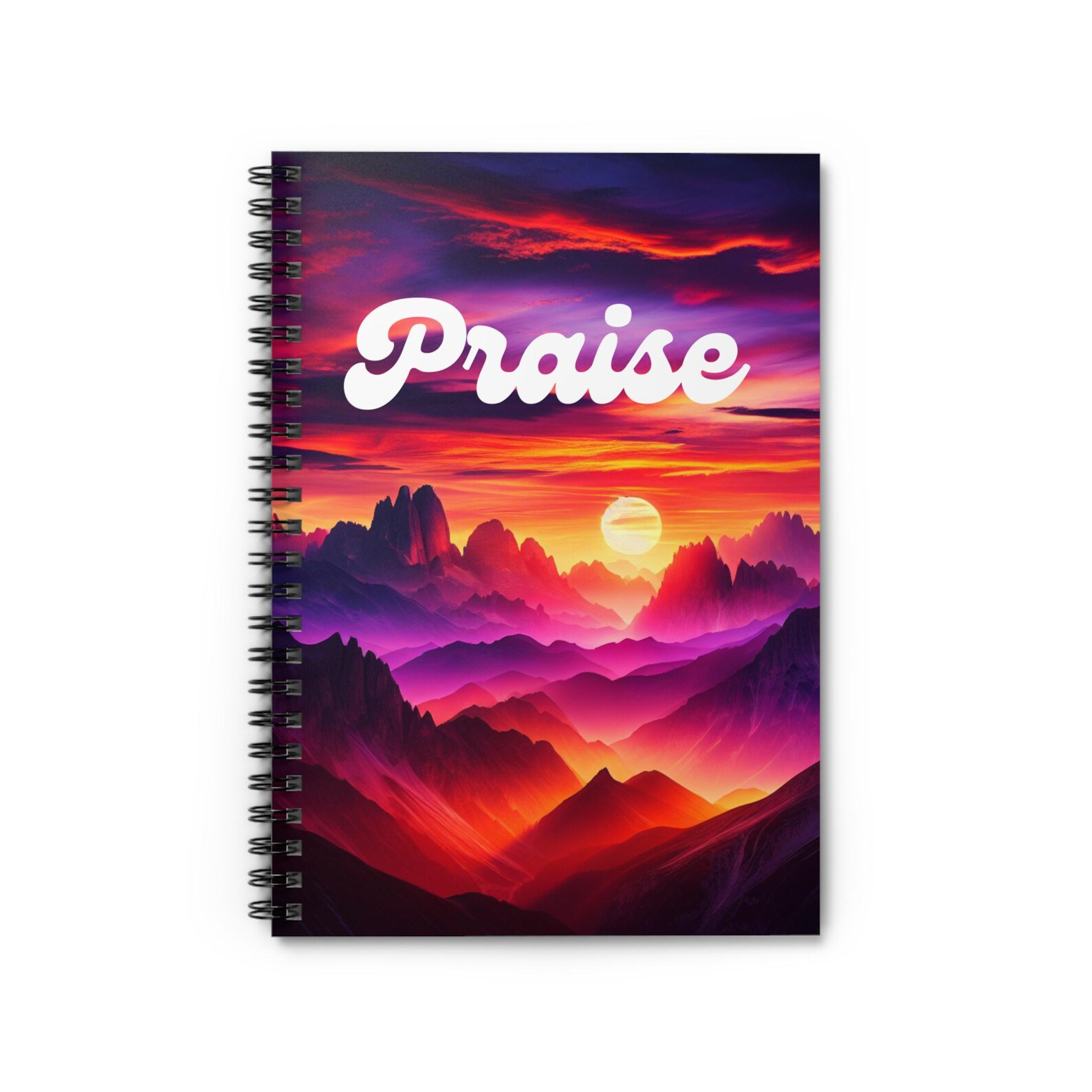Praise Journal - Sunset & Mountain Design - Notebook for Daily Praise ...