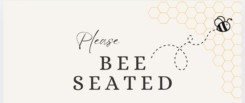 Please Bee Seated - Seating Chart Template - Etsy