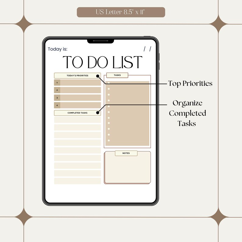 Minimalist to Do List Template: Simple Printable Planner (digital ...