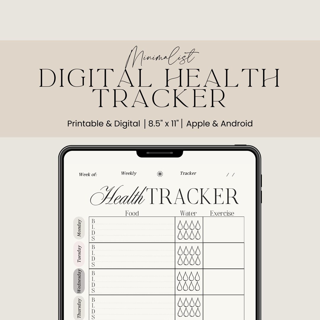 Weekly Health Tracker, Health, Health List, Health Food List, Exercises ...