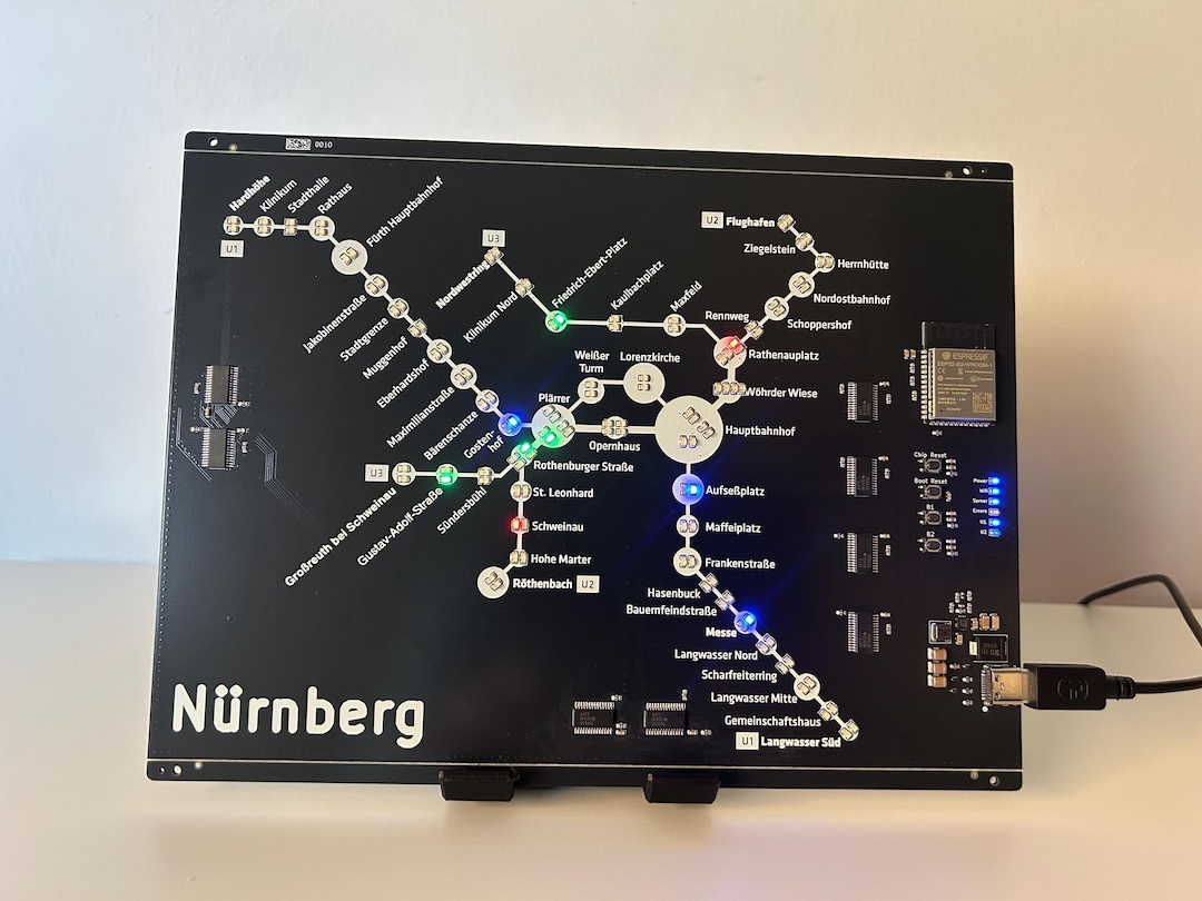 Nuremberg Subway PCB With 120 Leds - Real-time Public Transport - Etsy