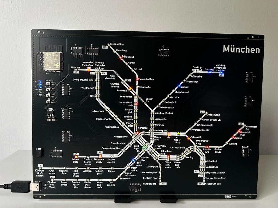 Munich Subway PCB With 168 Leds - Real-time Public Transport - Etsy