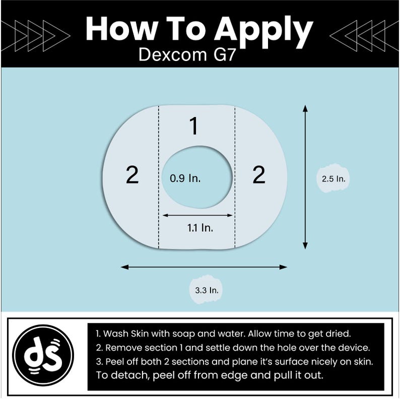Dexcom G7 Waterproof Adhesive Patches– Dexstyles Heart Pop Design ...