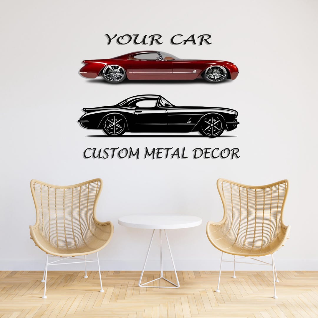 Custom Car Metal Wall Art, Personalized Car Wall Decor, Car Metal Sign ...