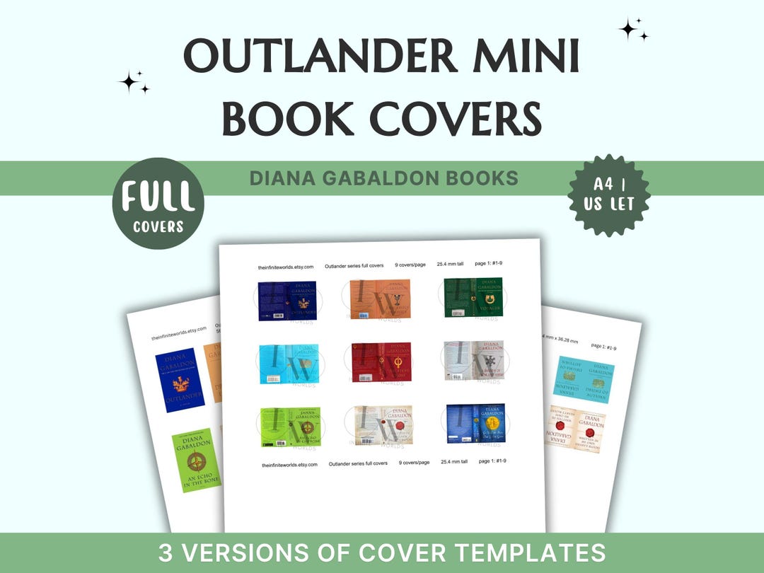 Outlander Series Miniature Book Cover Diana Gabaldon Tiny Book ...