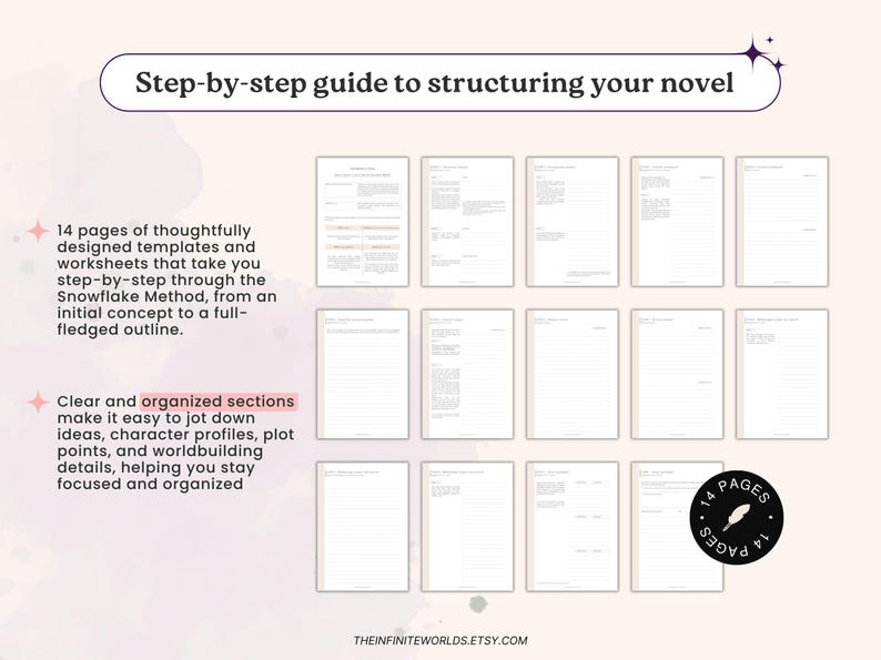 Snowflake Method Novel Planner Plot Development Story Structure ...