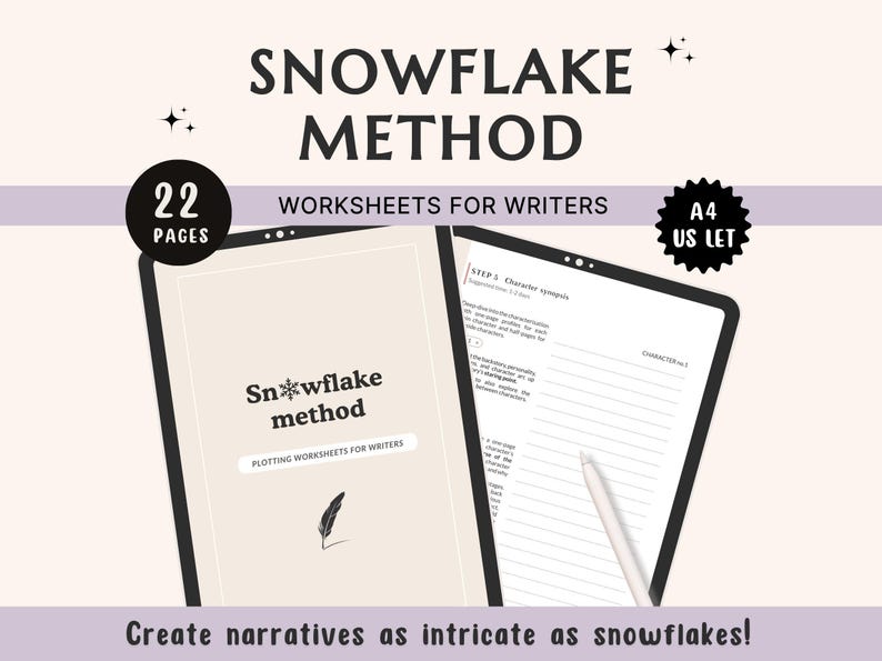 Snowflake Method Novel Planner Plot Development Story Structure ...