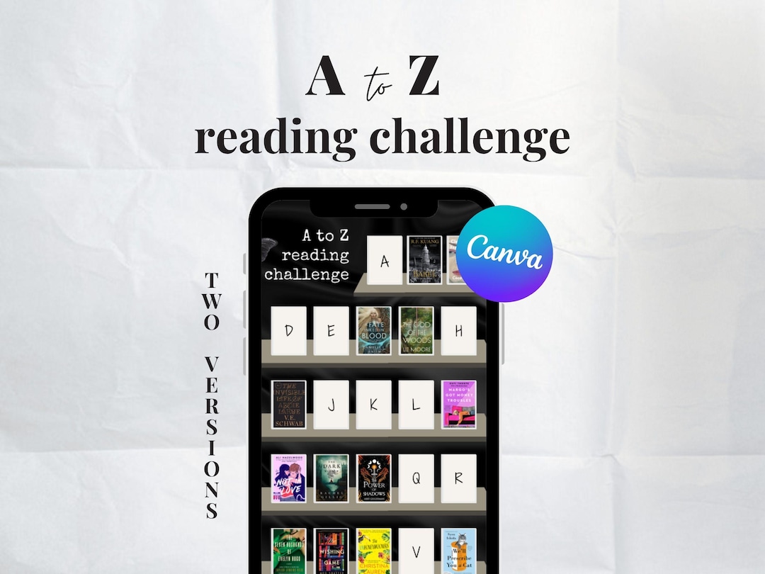 A to Z Book Challenge Template ABC Alphabet Reading Challenge ...