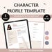 Character Profile Sheet Character Trait Planner Template Novel Plot ...