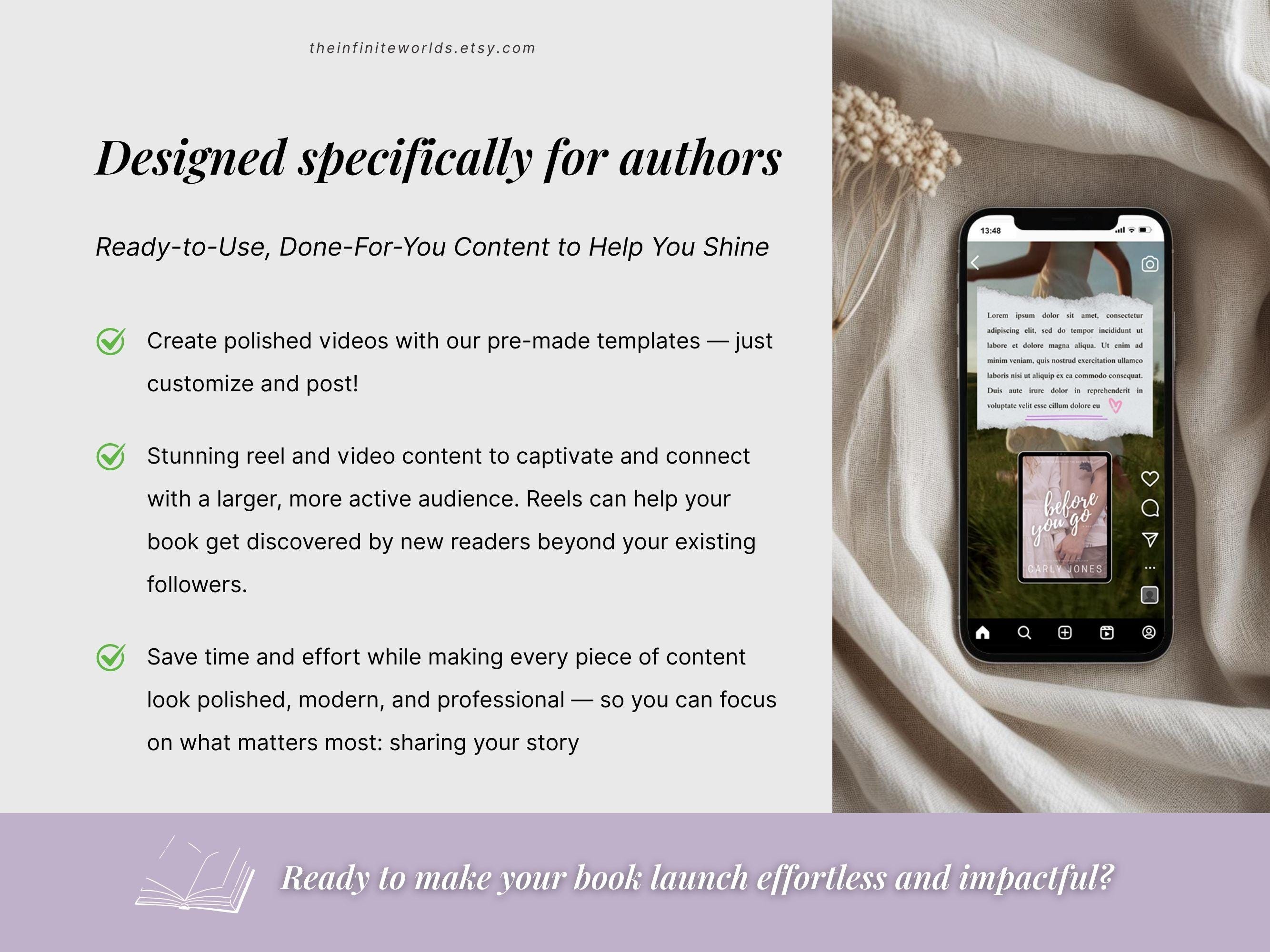 Author Reel Instagram Video Romance Writer Canva Templates Instagram ...