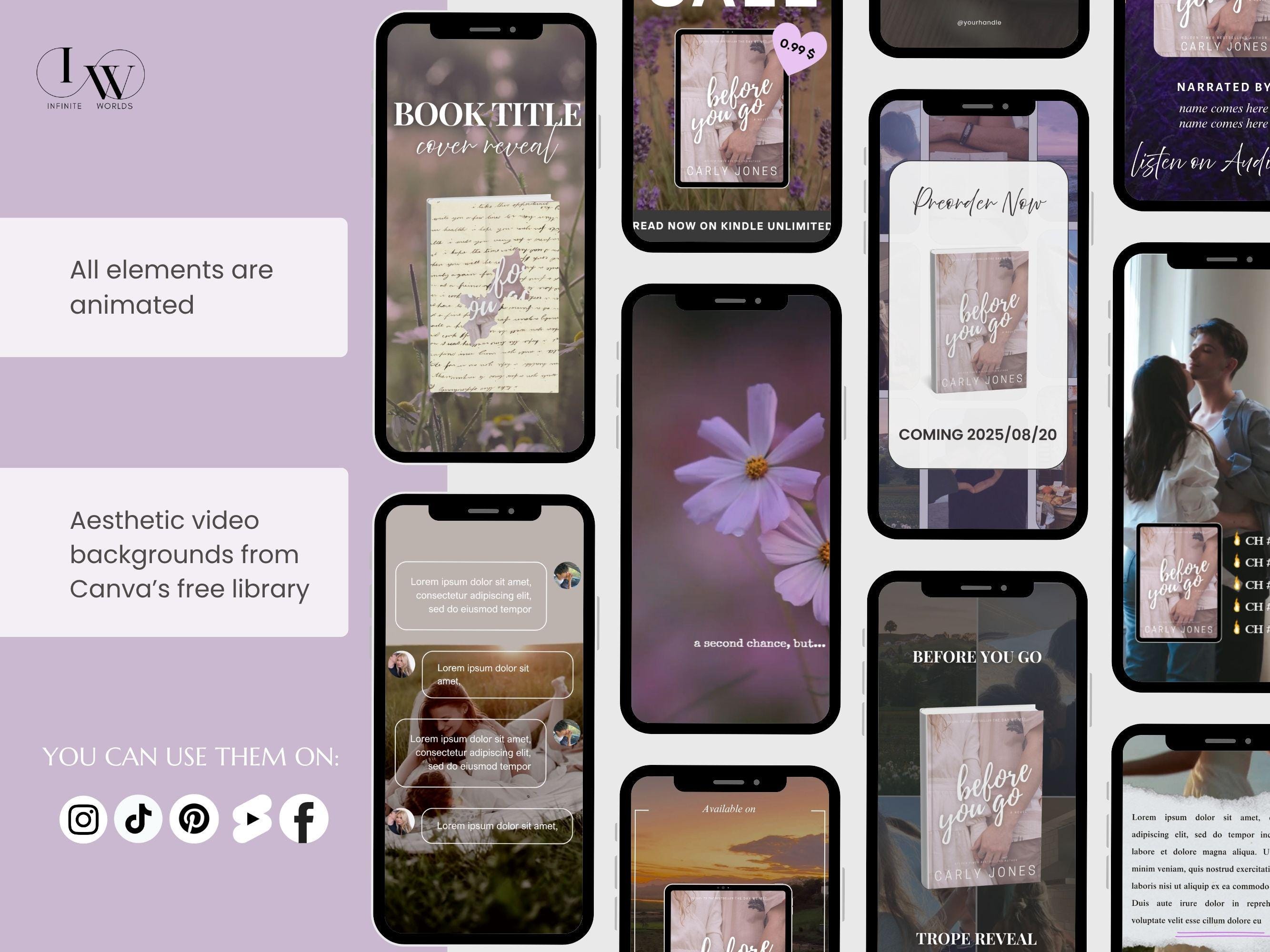 Author Reel Instagram Video Romance Writer Canva Templates Instagram ...