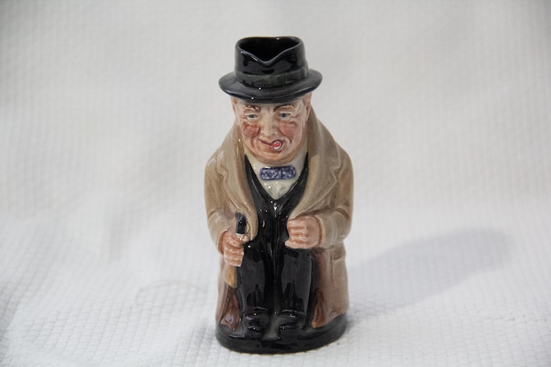 Vintage Royal Doulton Mini Toby Jug "winston Churchill" - Etsy