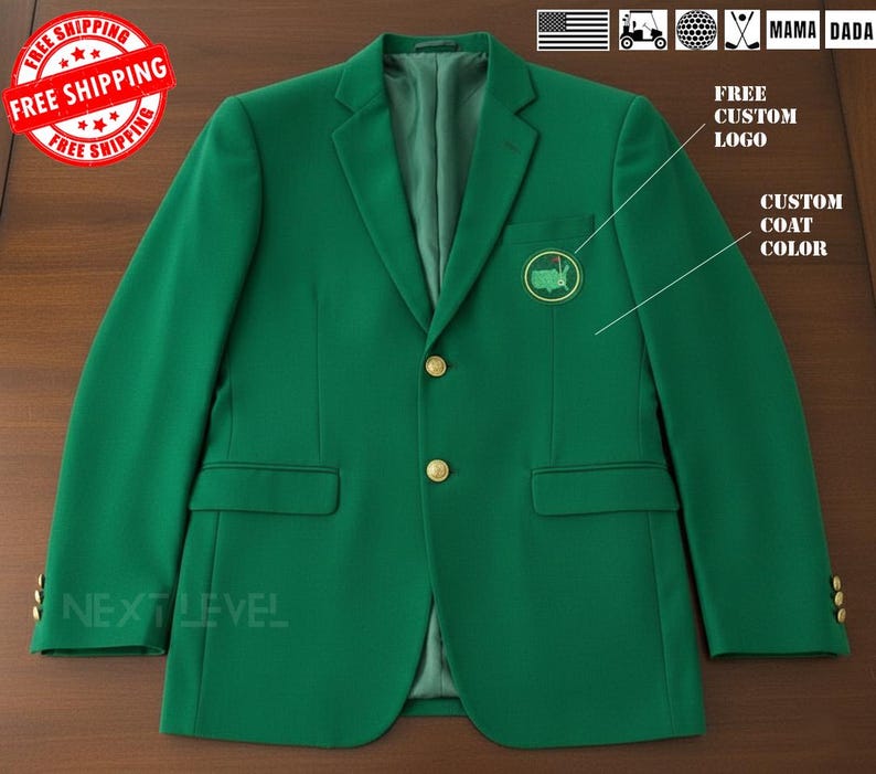 Master Green Blazer: Golf Champion Style Gold Button Jacket Sports Coat ...