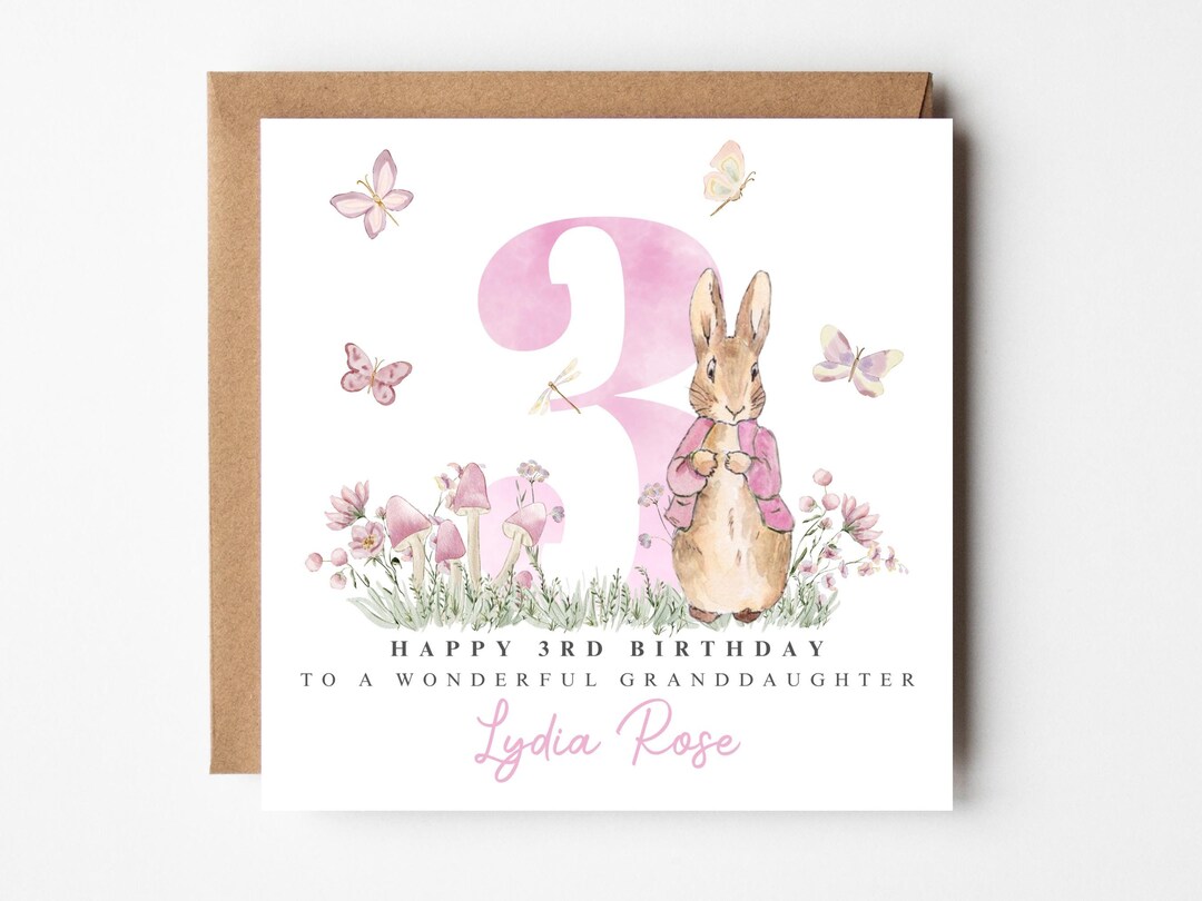 Personalised Peter Rabbit Birthday Card | 1st 2nd 3rd 4th Birthday ...