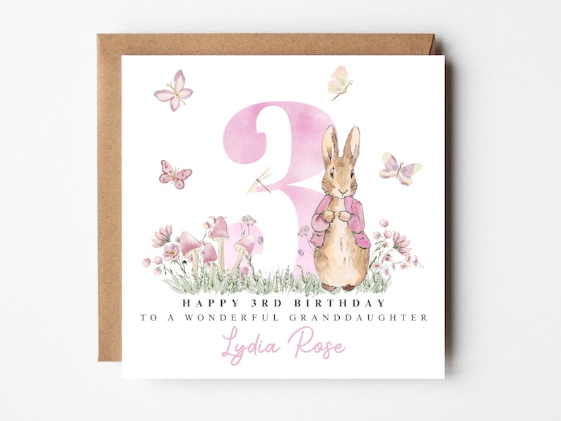 Personalised Peter Rabbit Birthday Card | 1st 2nd 3rd 4th Birthday ...