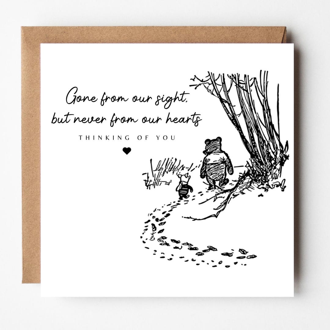 Winnie the Pooh Sympathy Card | Bereavement Condolences | #9 - Etsy UK