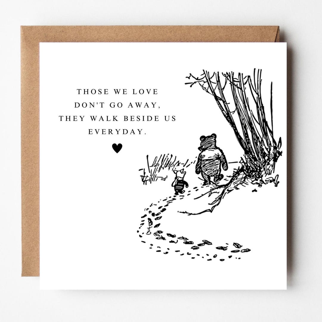 Winnie the Pooh Sympathy Card, Bereavement, Condolences | #8 - Etsy UK