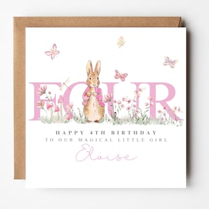 Peter Rabbit Birthday Card | 1st 2nd 3rd 4th Birthday Any Age | Card ...