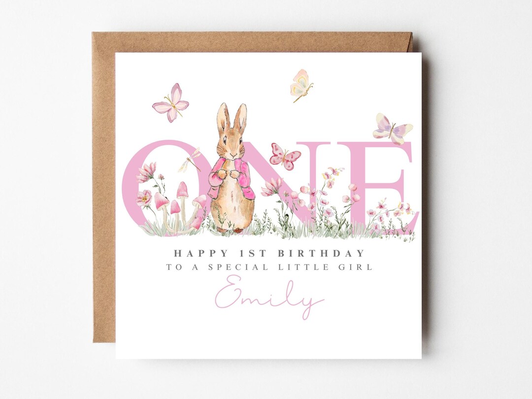Peter Rabbit Birthday Card | 1st 2nd 3rd 4th Birthday Any Age | Card ...