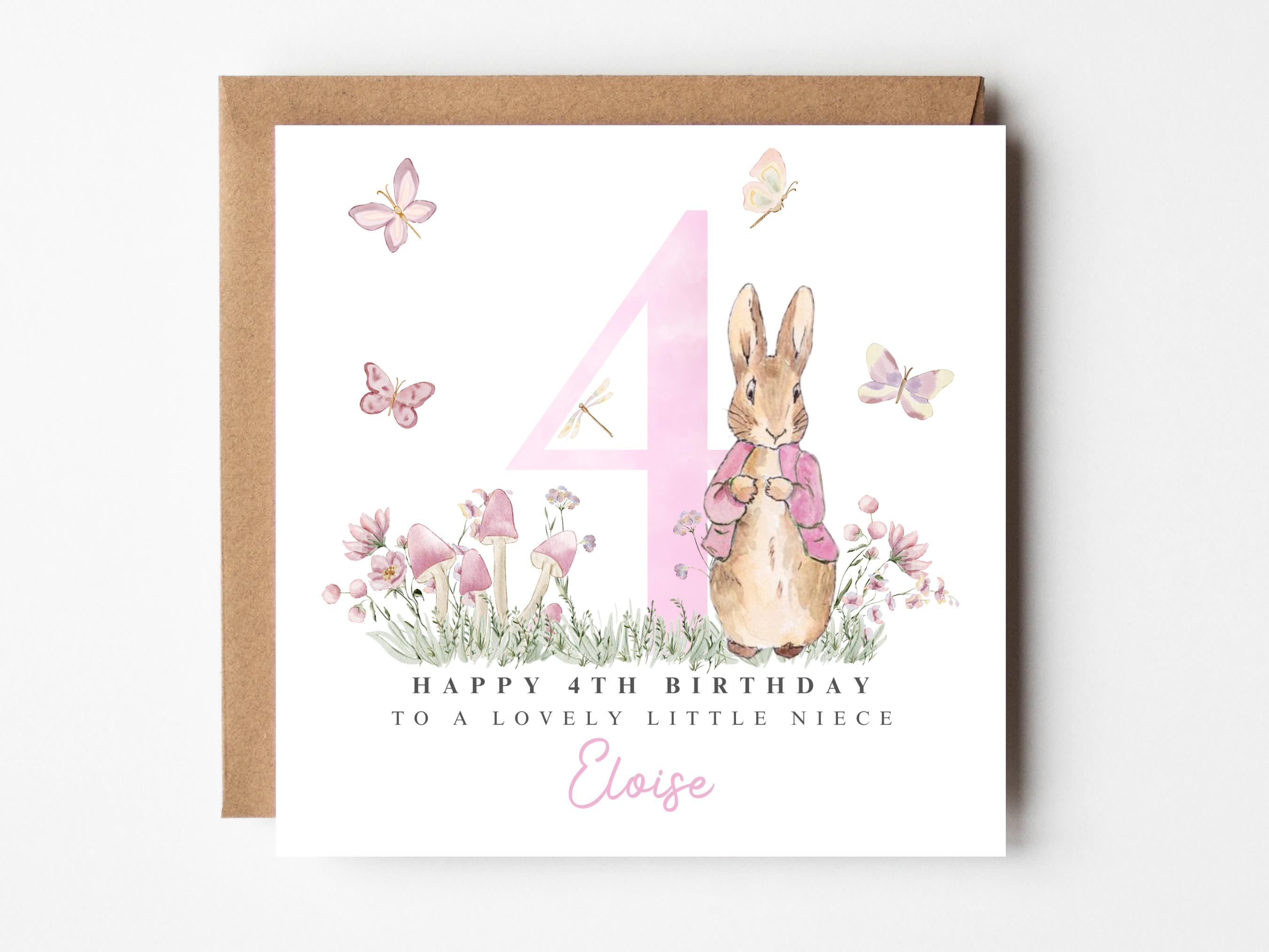Personalised Peter Rabbit Birthday Card | 1st 2nd 3rd 4th Birthday ...